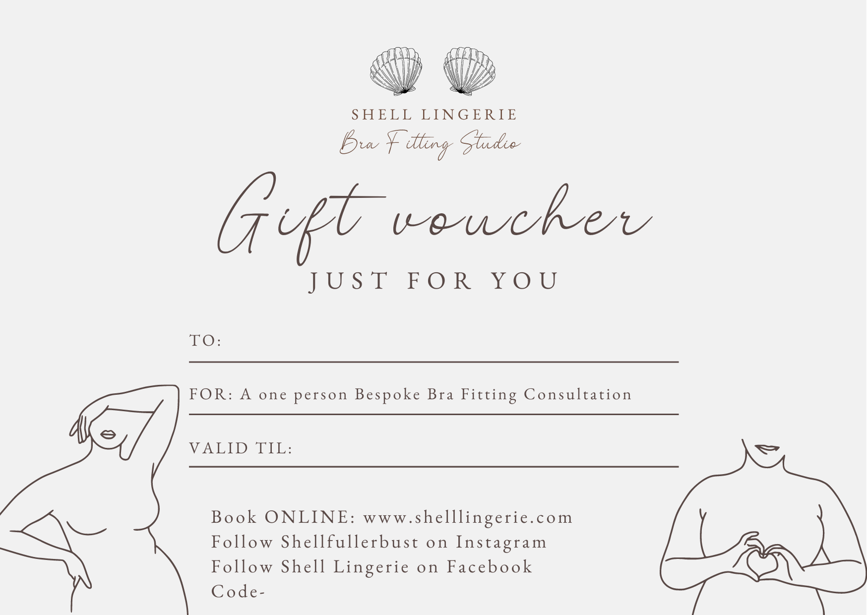 Bespoke Bra Fitting Gift Card- Give the gift of a bra that fits ...